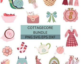Cottagecore SVG & PNG Bundle | Cozy Countryside Clipart | Farmhouse ...
