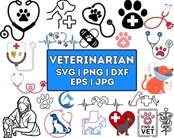 Veterinarian SVG Bundle Animals Svg Pet Doctor Svg Doctor Svg Animal ...
