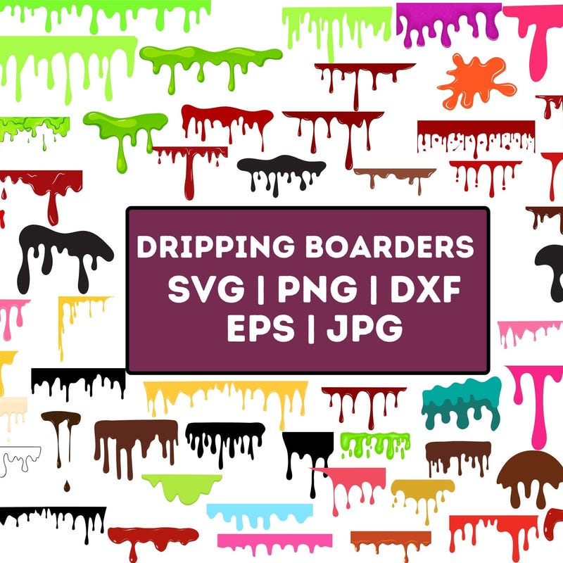 Drip Svg - Etsy