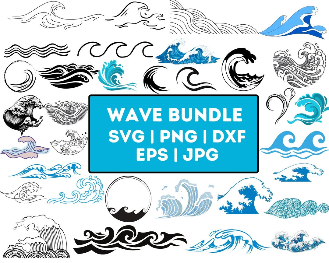 WAVE SVG, Wave Bundle Svg, Wave Cut Files , Wave Clipart , Wave Cricut, Ocean Wave, Drop Svg ...