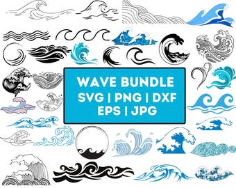 WAVE SVG, Wave Bundle Svg, Wave Cut Files , Wave Clipart , Wave Cricut ...