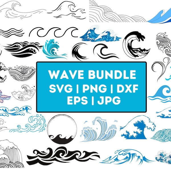 Wave Svg - Etsy