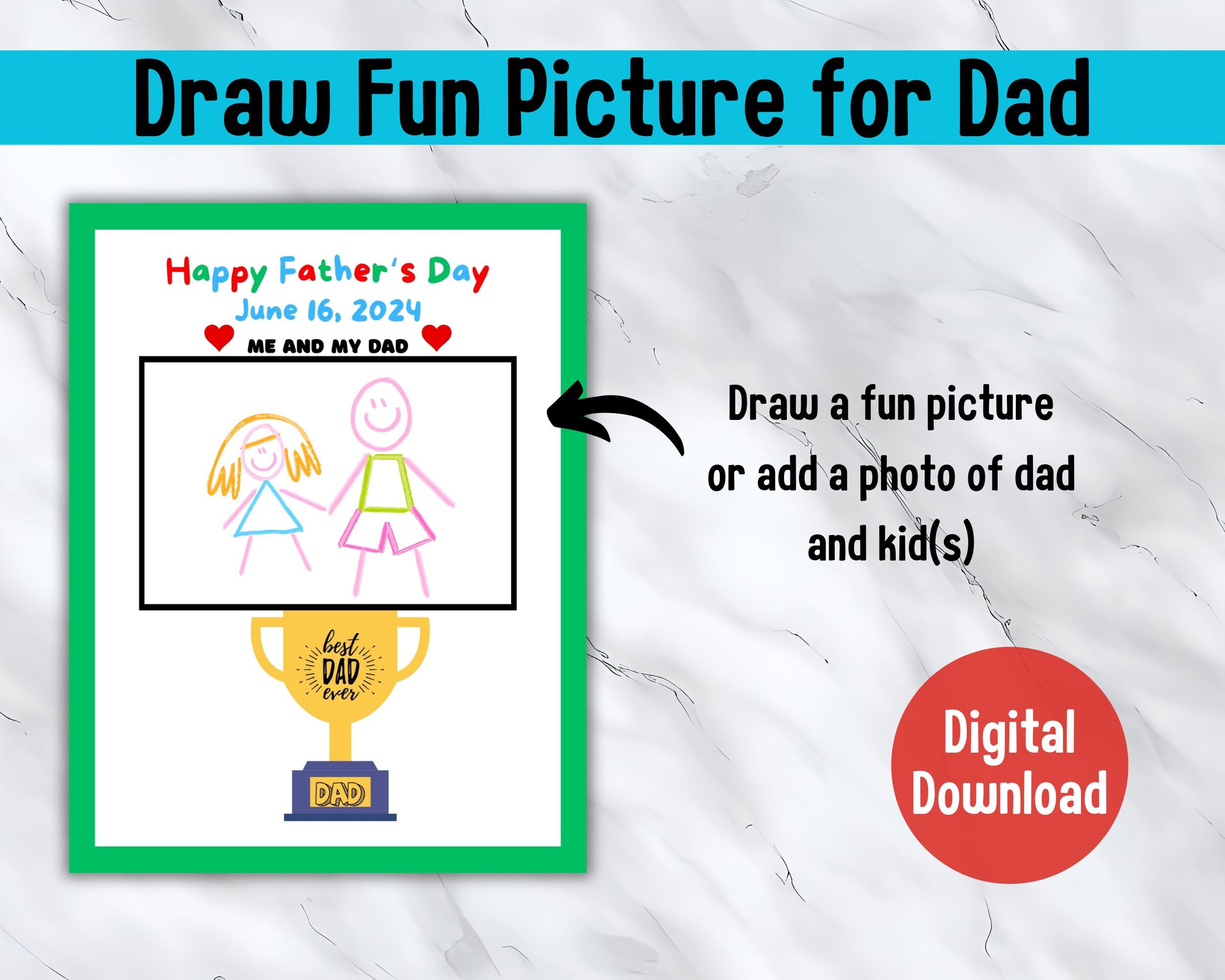 Interview With Dad Father's Day Printable Activity Instant PDF Download ...