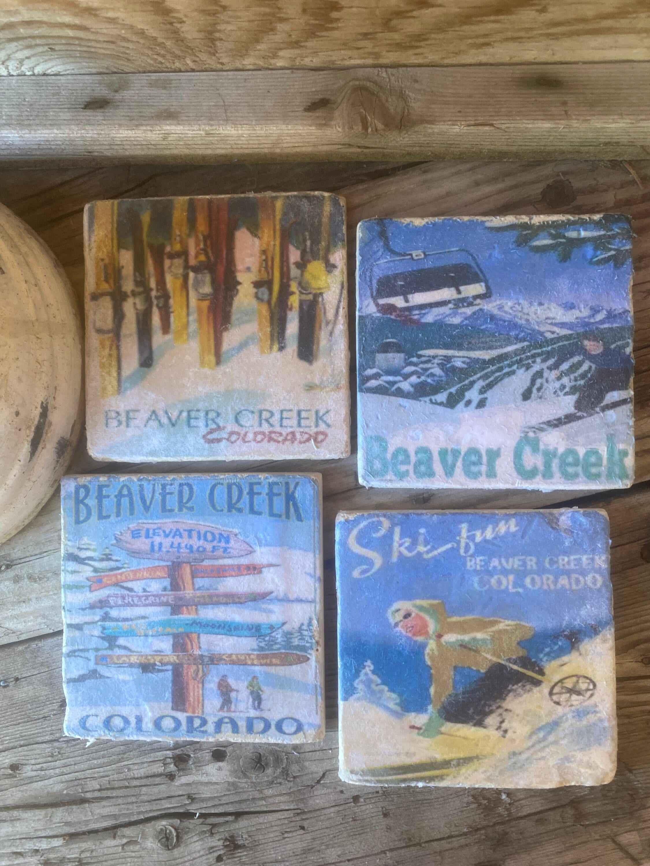 Beaver Creek,ski,ski Coasters,stone Coasters,mountains,barware,ski ...