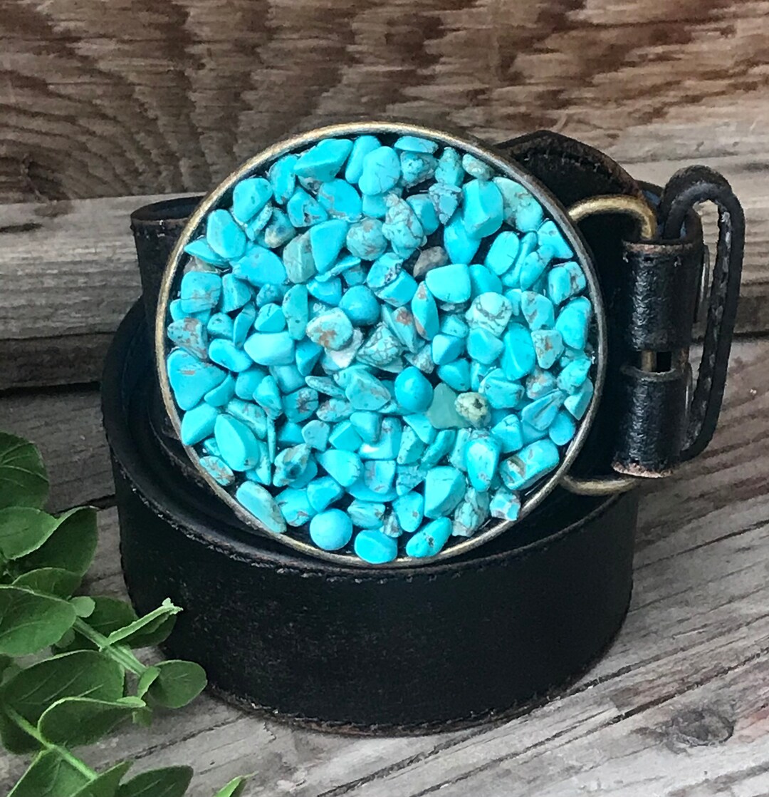 Turquoise Belt Buckle,round Belt Buckle,buckles,belt Buckles,turquoise ...