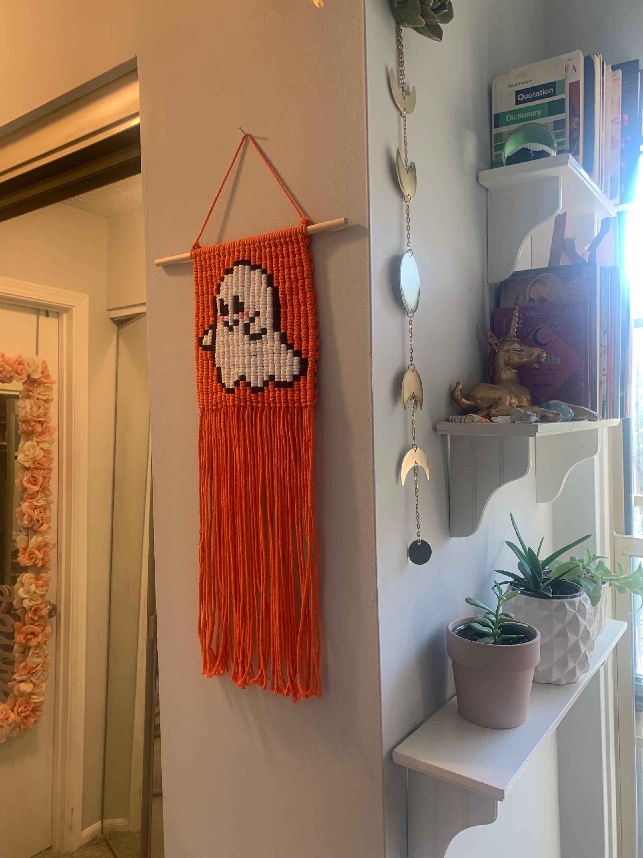 Ghost Decor, Halloween Ghost Macrame Wall Hanging - Etsy