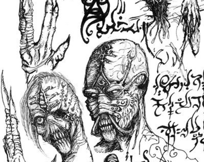 Necromancer DIY NECRONOMICON PAGES Printable Files | Etsy