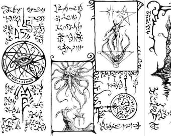 NECRONOMICON PAGES Instant Download Magic Seals and Occult Symbols ...