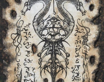 ELDRITCH DEVIL Cthulhu Larp Necronomicon Scrolls Dark Occult | Etsy