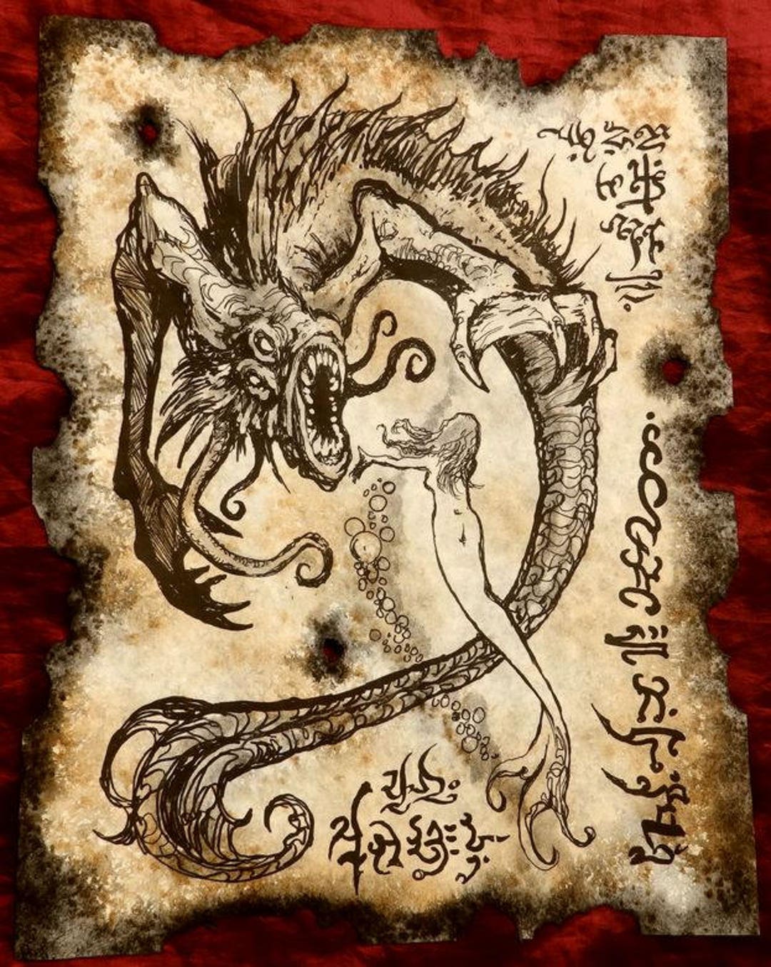 CREATURES of the DEEP Necronomicon Fragment Dagon Cthulhu Larp Monsters ...