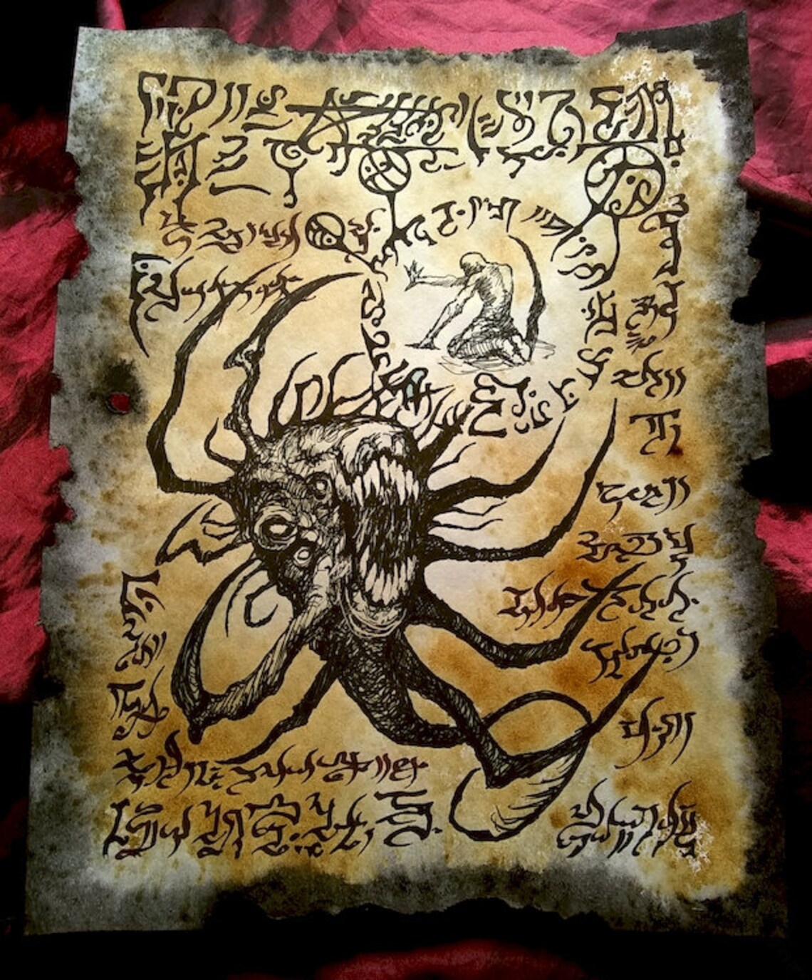 YOG SOTHOTH DEMON Cthulhu Larp Necronomicon Scrolls Dark Occult ...