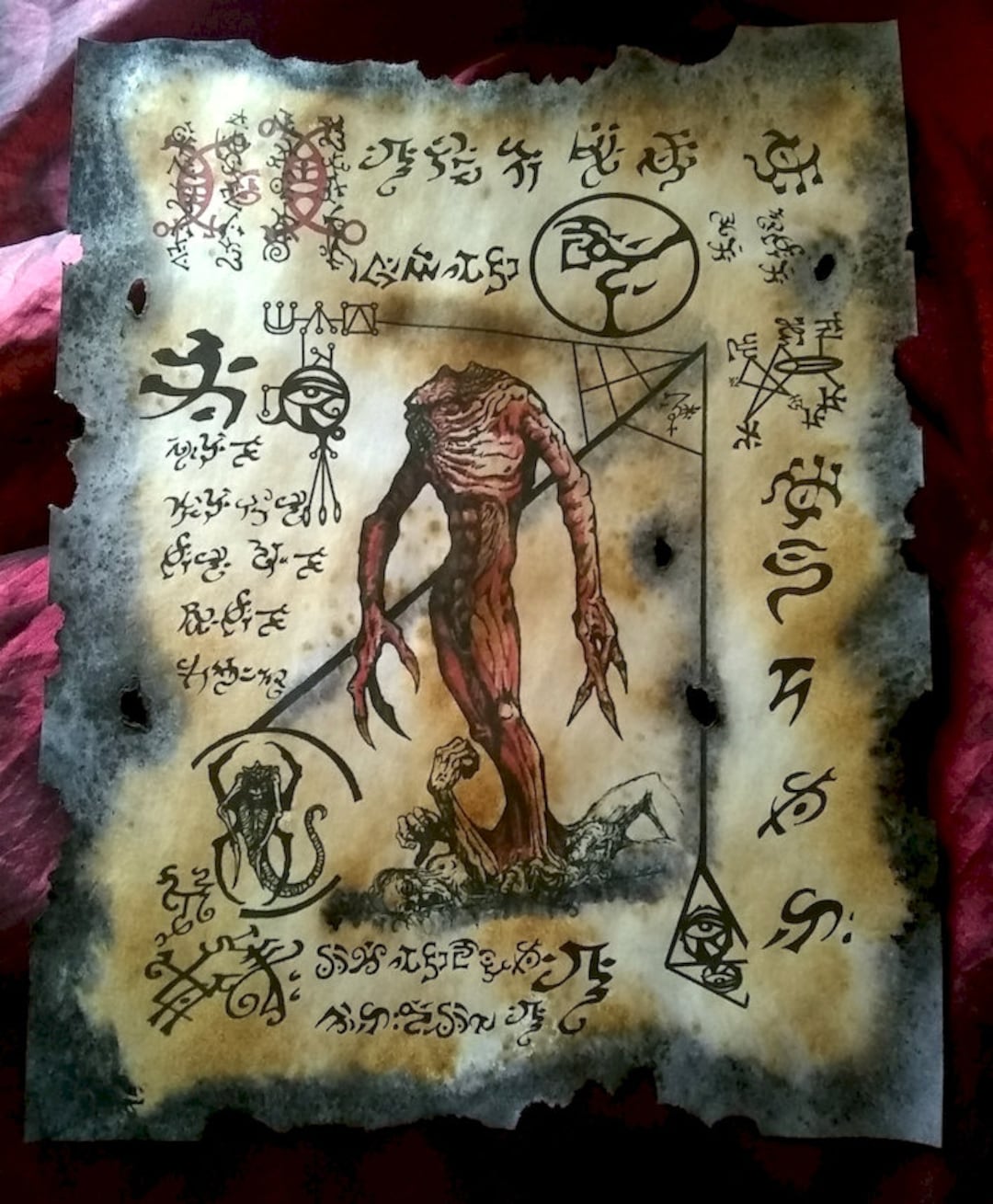 RED DEMON Cthulhu Larp Necronomicon Fragment Occult Magick - Etsy
