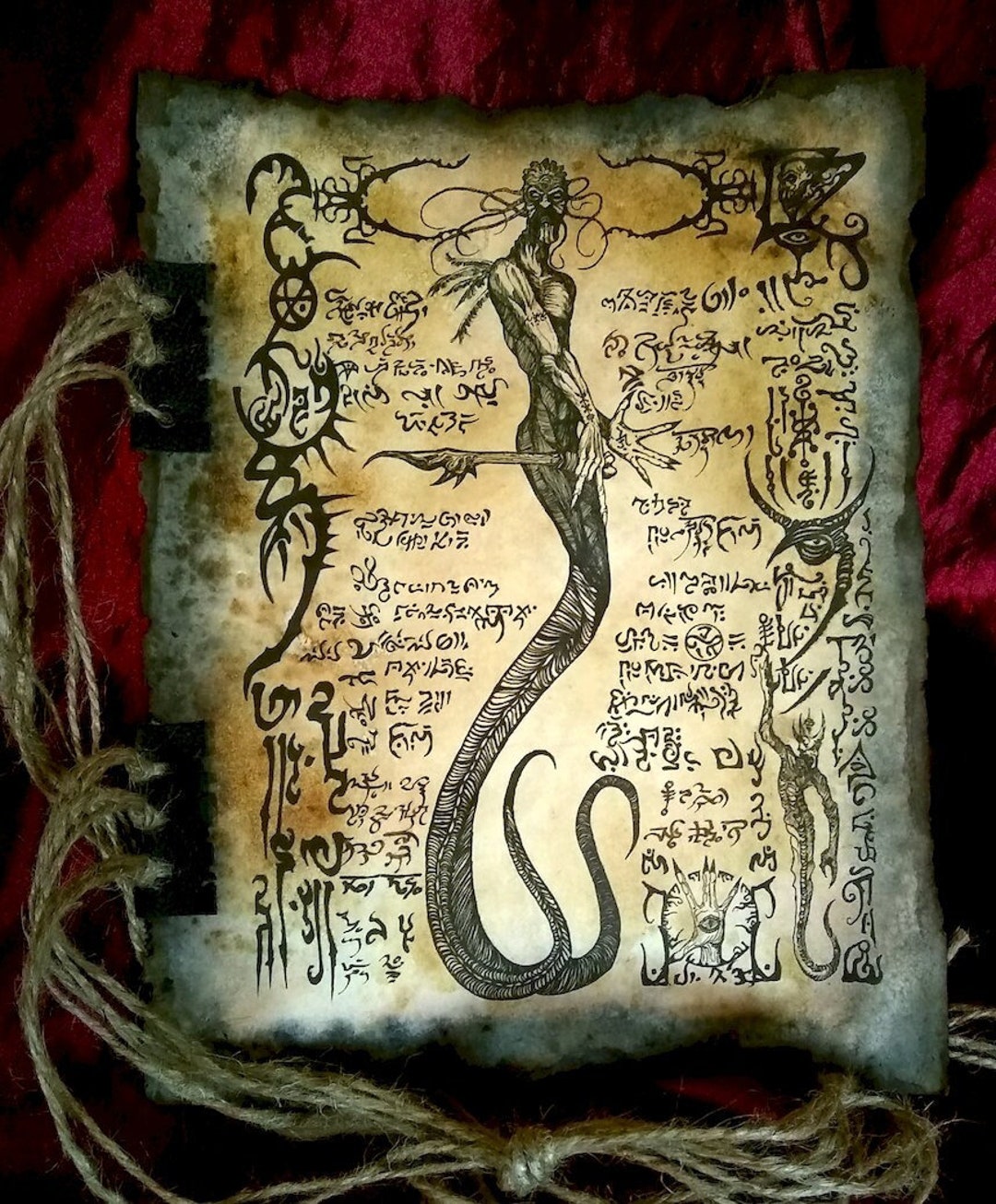 YIG SORCERY NECRONOMICON Tome Cthulhu Larp Prop Lovecraft Monsters - Etsy