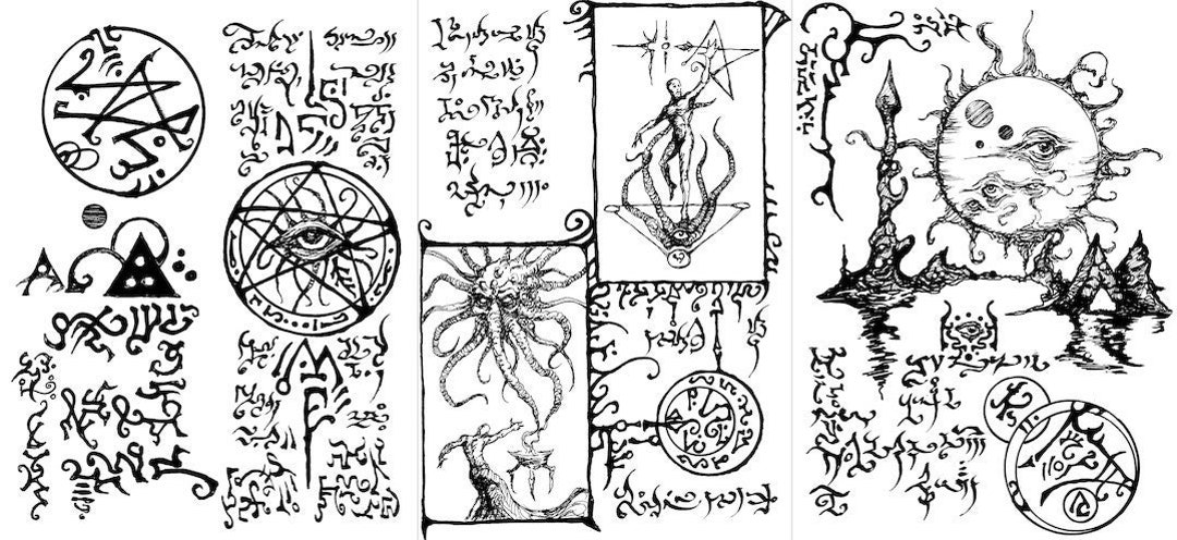 NECRONOMICON PAGES Instant Download MAGIC Gate Seals and Occult Symbols ...
