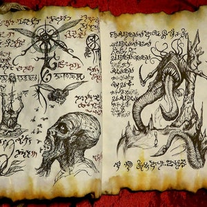 HYPERBOREAN DEMONS Tome Fragment Necronomicon Cthulhu Larp Prop ...