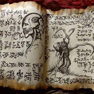 NECROMANCER Tome Fragment Necronomicon Cthulhu Larp Prop Lovecraft ...