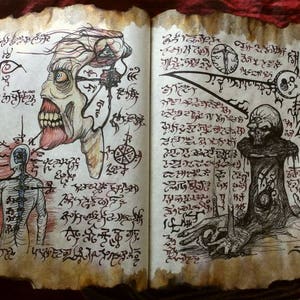 NECROMANCER Tome Fragment Necronomicon Cthulhu Larp Prop Lovecraft ...