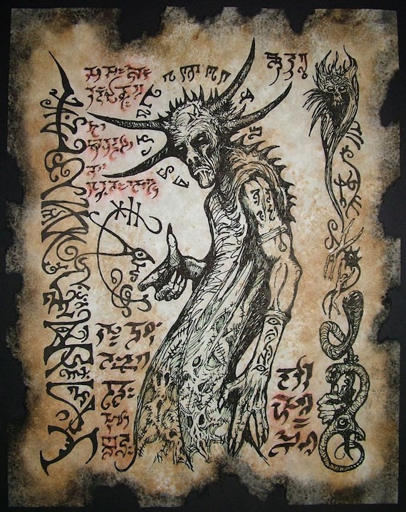 ELDRITCH DEVIL Cthulhu Larp Necronomicon Scrolls Dark Occult | Etsy
