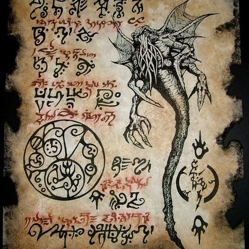 UNSPEAKABLE MONSTER Cthulhu Larp Necronomicon Fragment - Etsy