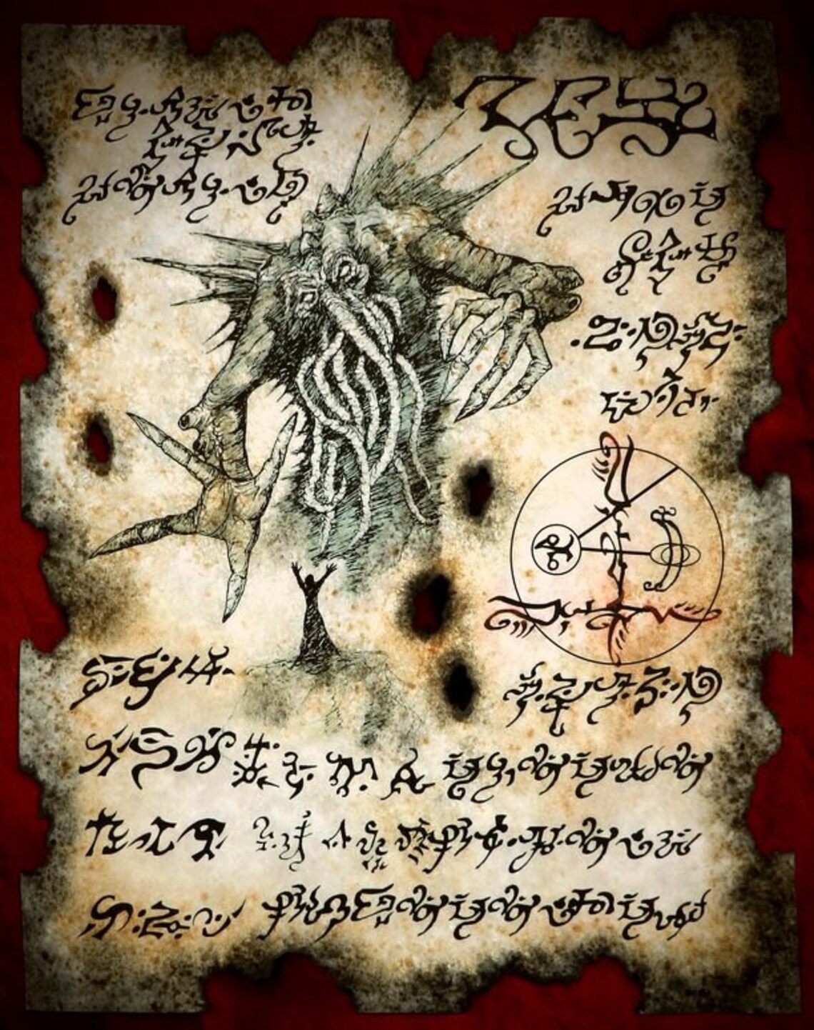 CTHULHU RISING Necronomicon Fragment Larp Lovecraft Monster Outsider ...