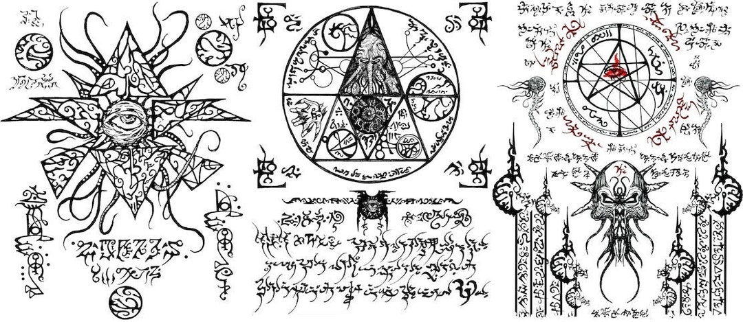 Necronomicon Pages Instant Download AZATHOTH CTHULHU Sigils Printable ...