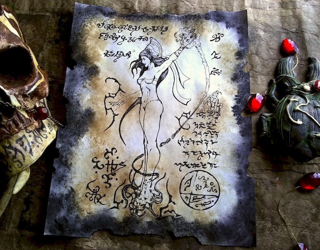 SORCERESS OF MU Witch Necronomicon Page Occult Demon Magick Dark Spirit Horror Rpg - Etsy