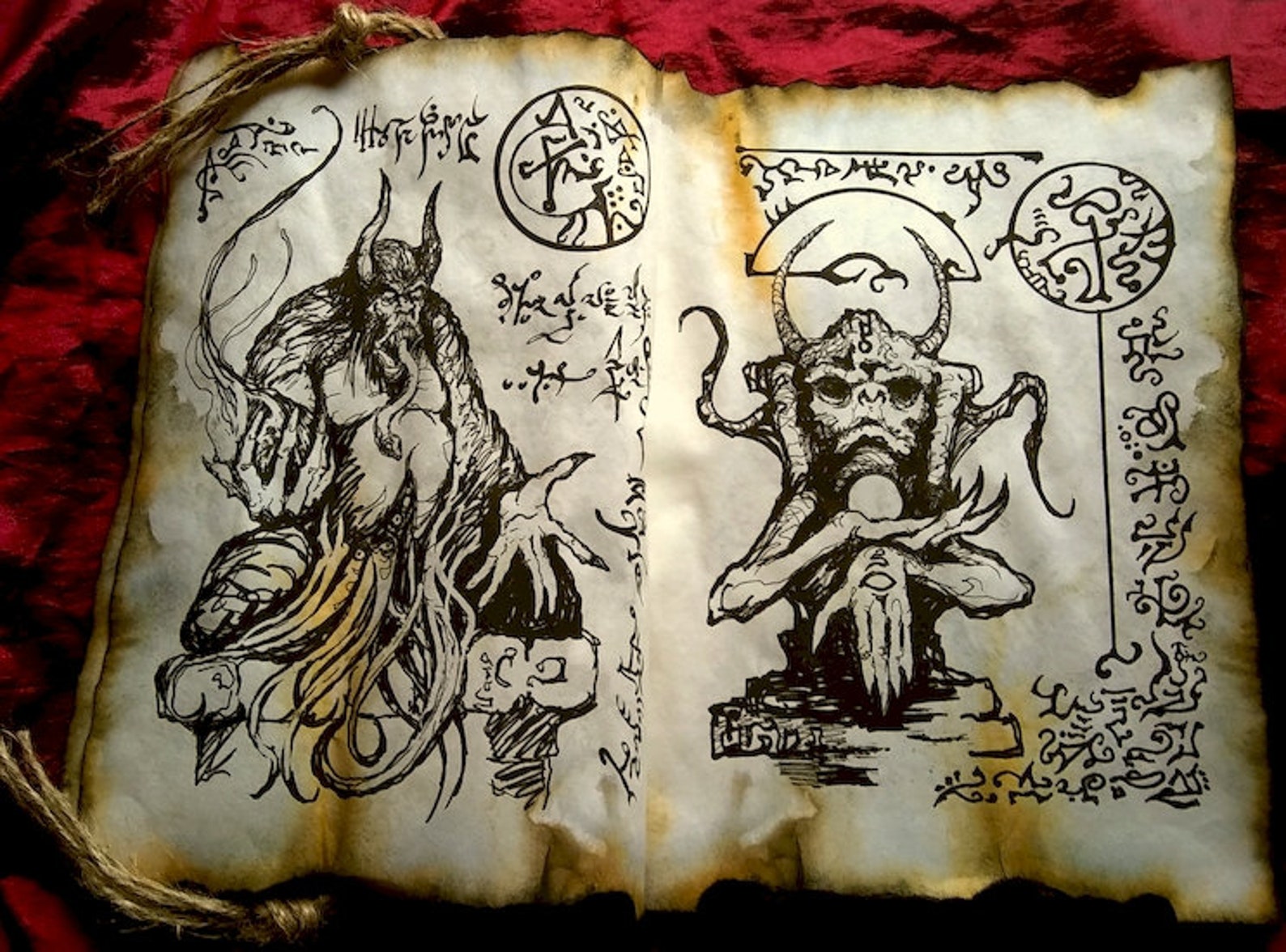 RITUALS OF TSATHOGGUA Tome Fragment Necronomicon Cthulhu Larp Prop ...