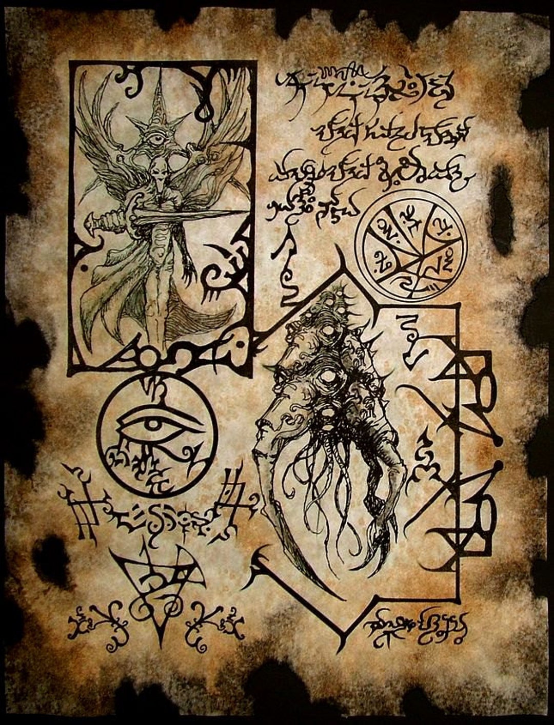 YOG FORMULAE Cthulhu Larp Necronomicon Scrolls Dark Occult Witchcraft ...