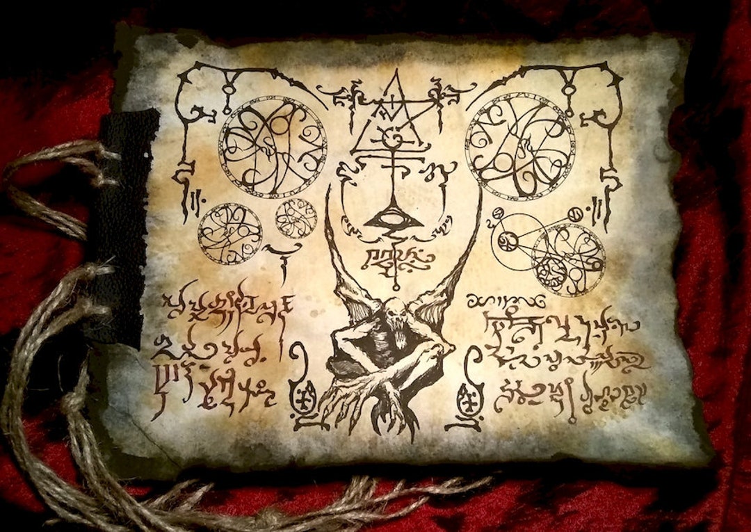 DEMONOLOGIST SCROLLS Tome Fragment Necronomicon Cthulhu Larp Prop ...