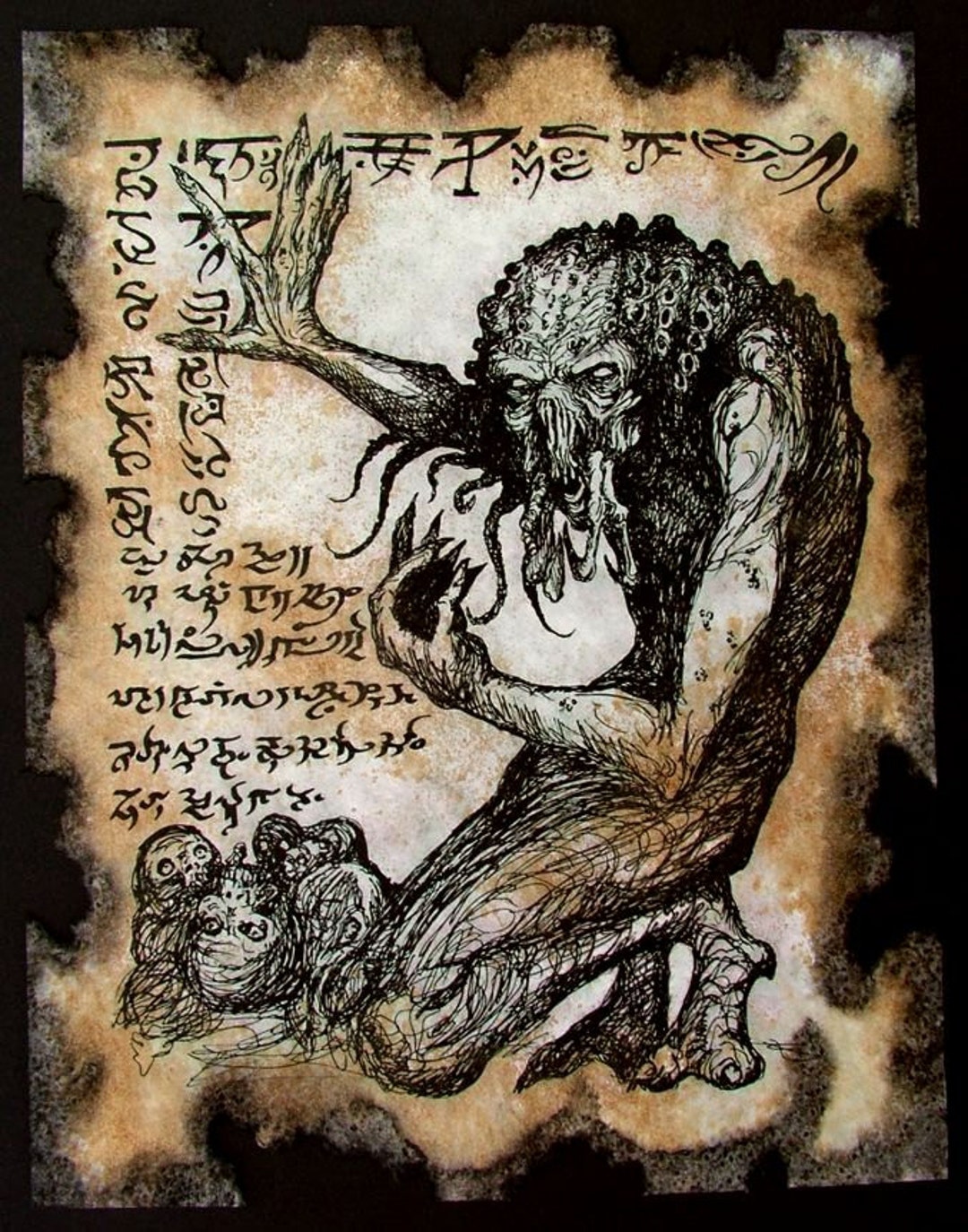 UNSPEAKABLE MONSTER Cthulhu Larp Necronomicon Fragment - Etsy
