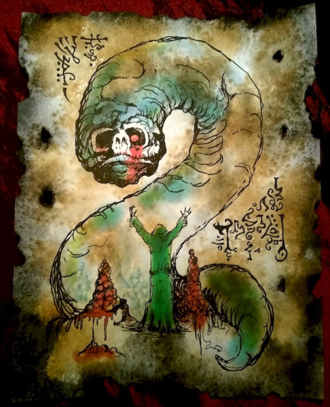 ICE WORM Cthulhu Larp Necronomicon Scrolls Junk Journal Dark Occult ...