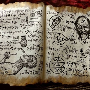 NECROMANCER Tome Fragment Necronomicon Cthulhu Larp Prop Lovecraft ...