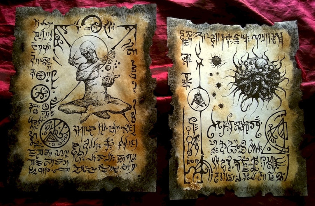 AZATHOTH INCANTATIONS Necronomicon Fragments Cthulhu Larp Spellbook - Etsy