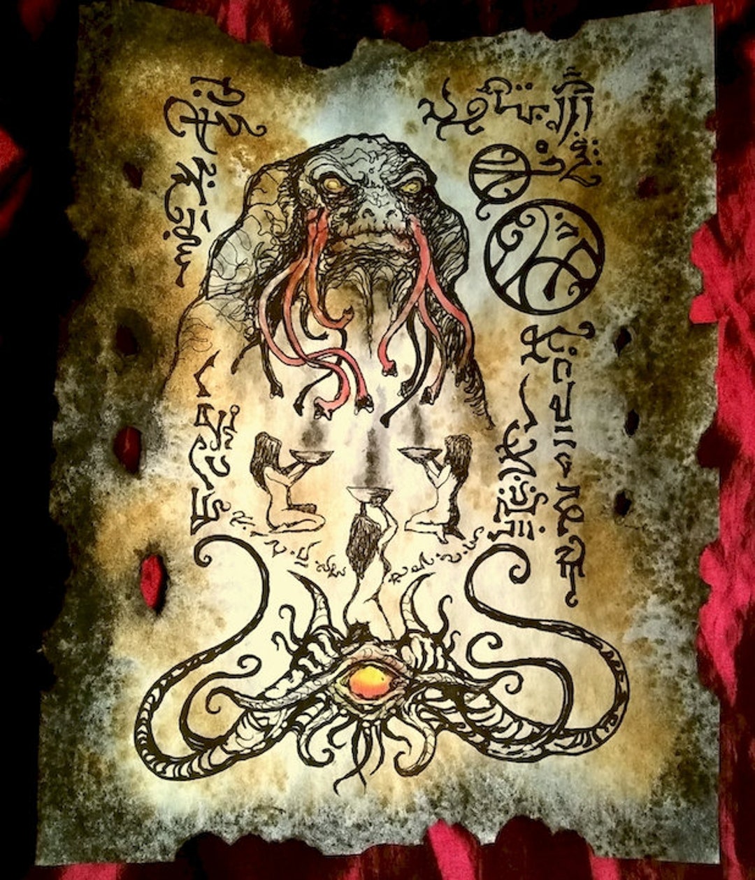 TSATHOGGUA Cthulhu Larp Necronomicon Scrolls Dark Occult Witchcraft ...