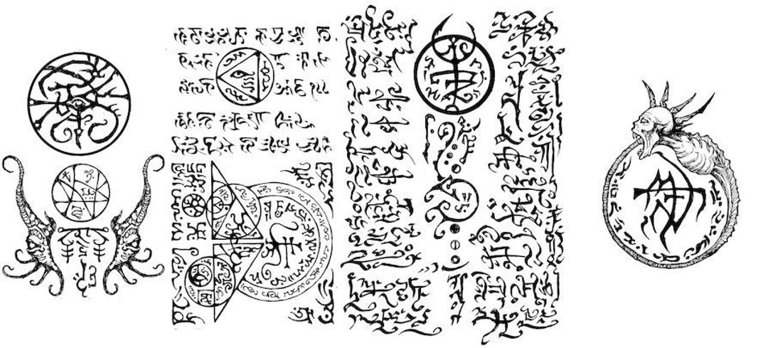NECRONOMICON PAGES Instant Download ELDRITCH Seals and Occult Symbols ...