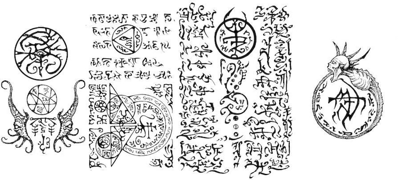 NECRONOMICON PAGES Instant Download ELDRITCH Seals and Occult Symbols ...