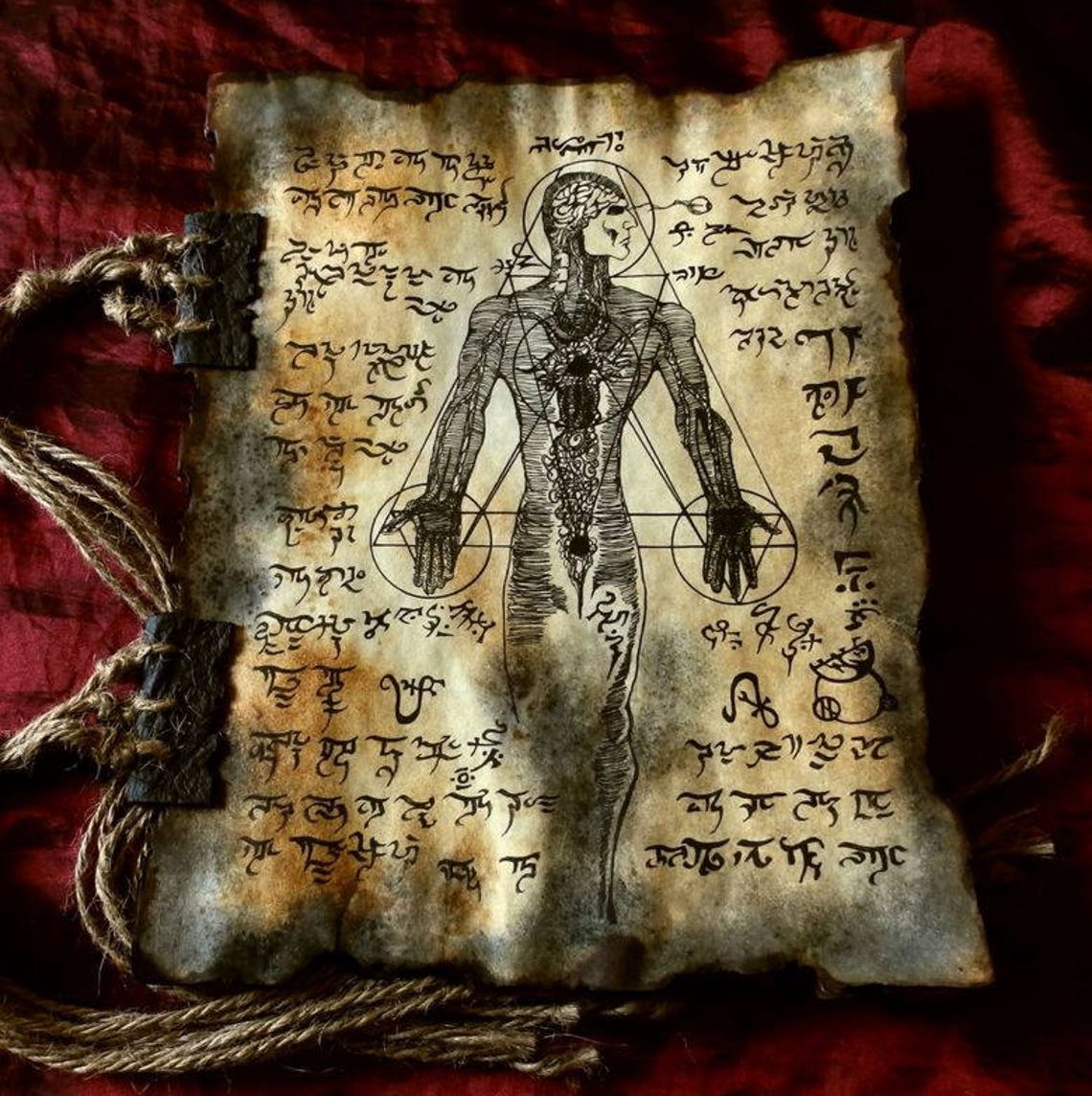 NECROMANCER Tome Fragment Necronomicon Cthulhu Larp Prop Lovecraft ...