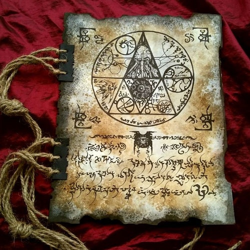 NECROMANCER Tome Fragment Necronomicon Cthulhu Larp Prop - Etsy