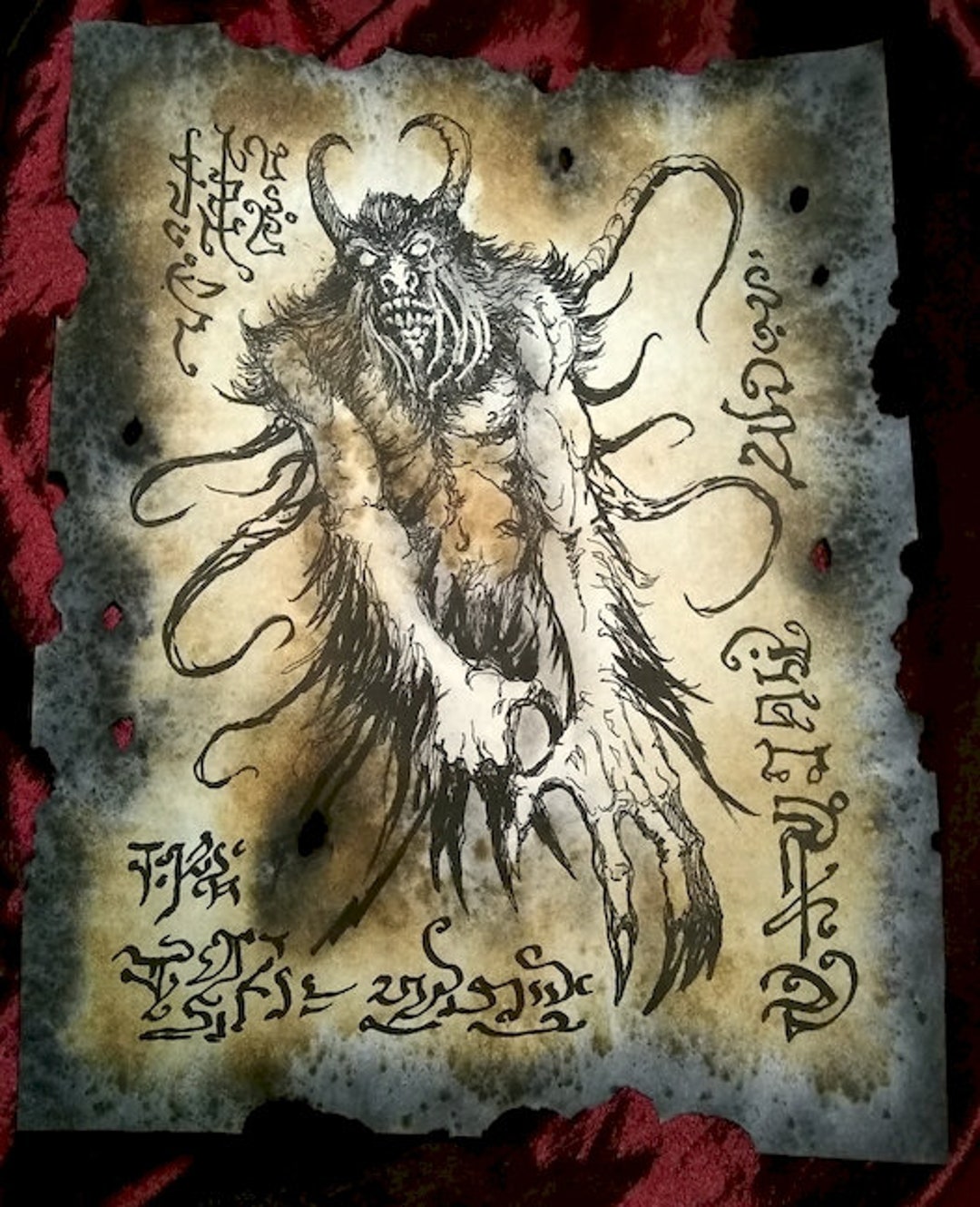 BEAST DEMON Cthulhu Larp Necronomicon Fragment Occult Magick - Etsy