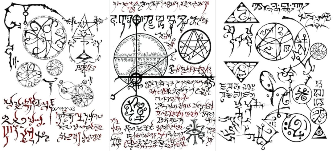 NECRONOMICON PAGES Instant Download Magic Seals and Occult Symbols ...