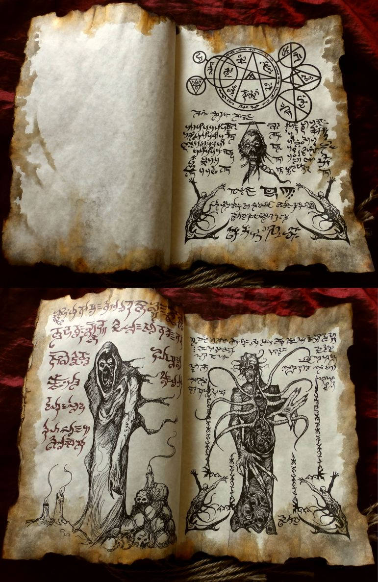 NECROMANCER Tome Fragment Necronomicon Cthulhu Larp Prop Lovecraft ...
