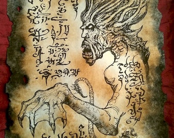 ELDRITCH DEVIL Cthulhu Larp Necronomicon Scrolls Dark Occult | Etsy
