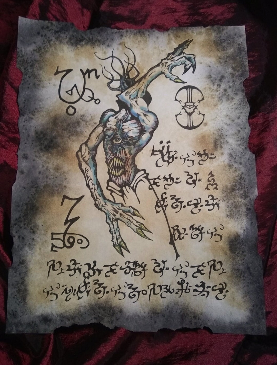 CHAOS AVATAR Cthulhu Larp Necronomicon Scrolls Dark Occult Witchcraft ...