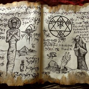NECROMANCER Tome Fragment Necronomicon Cthulhu Larp Prop Lovecraft ...