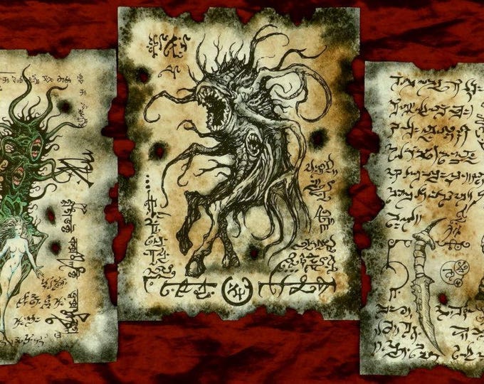 FOREST DEMON Necronomicon Fragment Lovecraft Occult Cthulhu Larp - Etsy