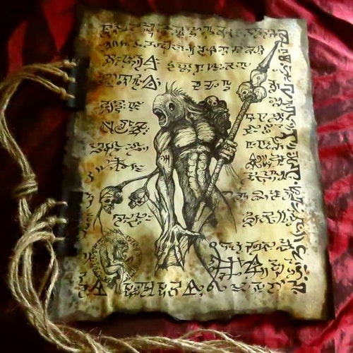 NECROMANCER Tome Fragment Necronomicon Cthulhu Larp Prop - Etsy