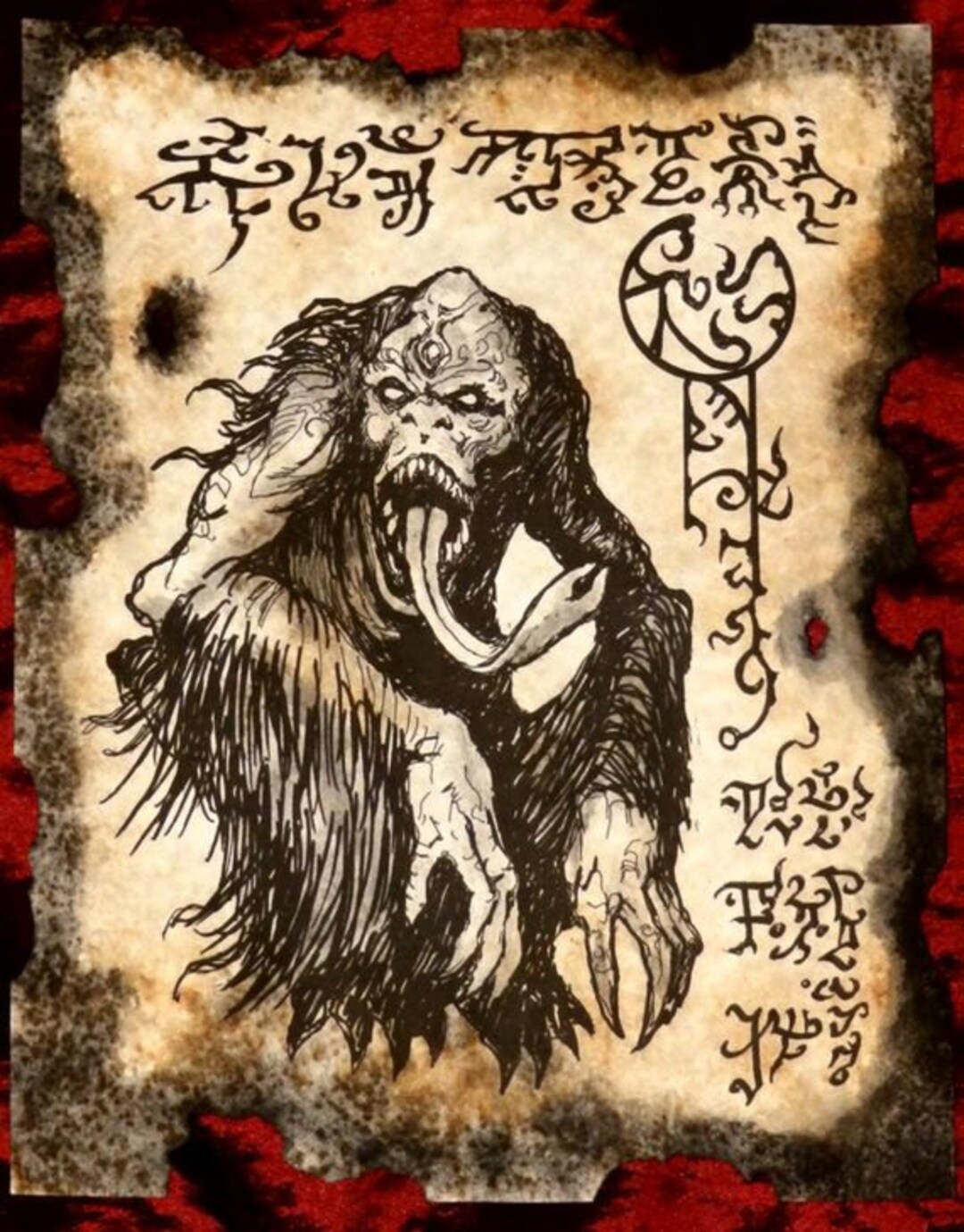 ABOMINATION of GOL GOROTH Necronomicon Page Cthulhu Larp Prop Occult ...