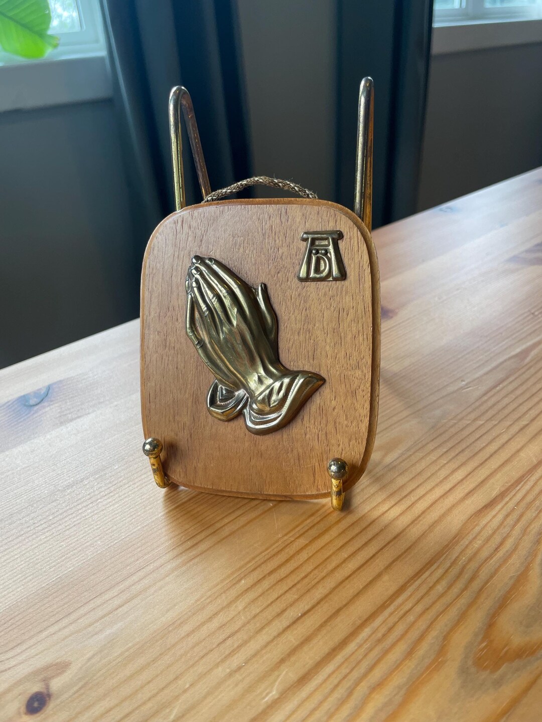 Vintage Mid-century "praying Hands" Wall Plaque - Wood and Bronze by ...