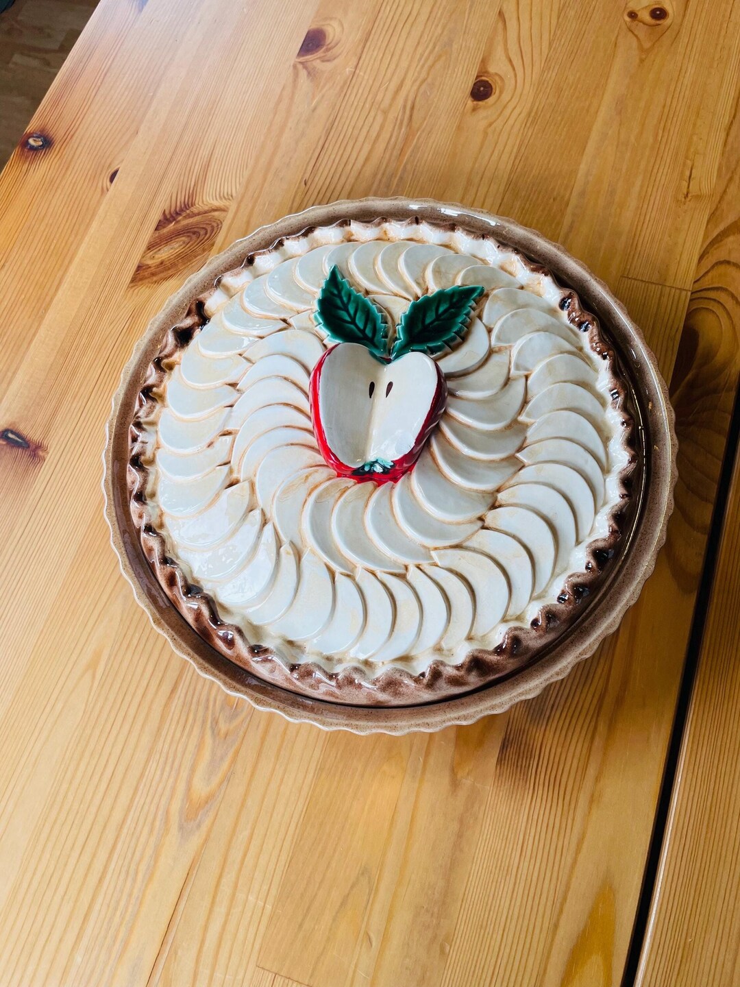 Ceramic Pie Keeper, Vintage Pie Plate With Lid, Made in Portugal – 12 ...