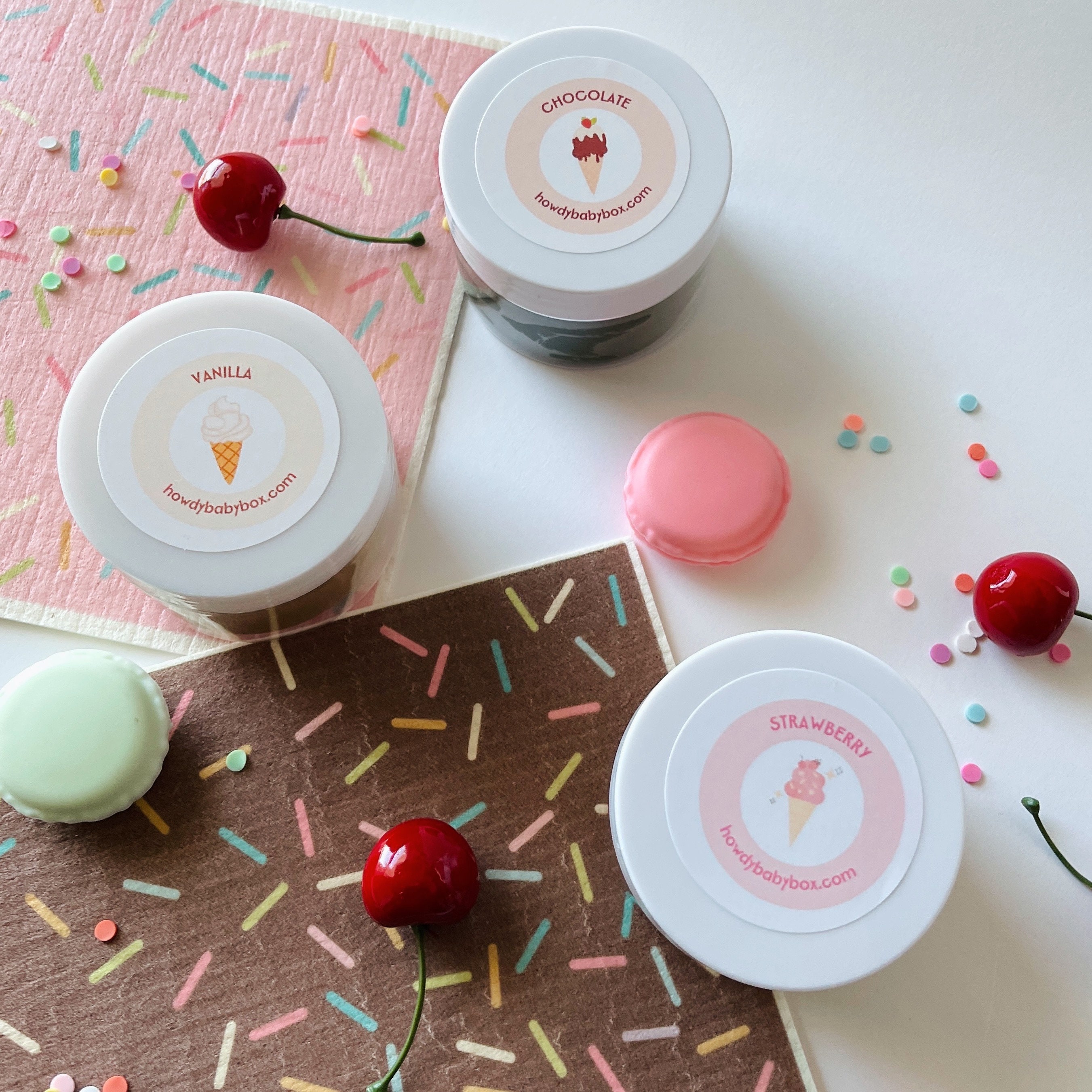 52-pc Ice Cream Play Dough Kit, Pretend Play Food, Activity Kit ...